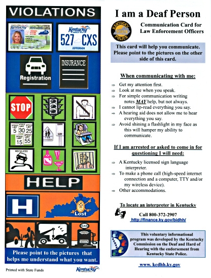 KCDHH: Communication Cards